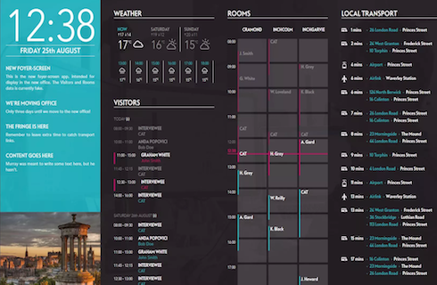 Foyer Screen - 2017 Edinburgh Intern Project